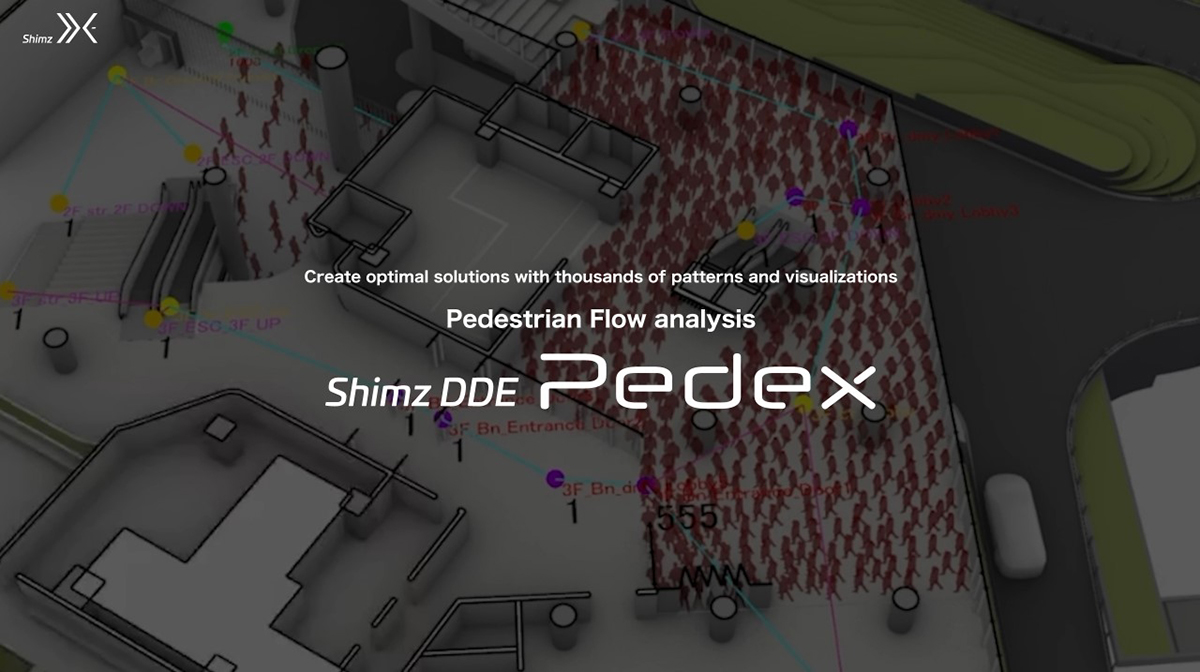 Shimizu's Pedestrian Flow Simulation｜Shimz DDE Pedex